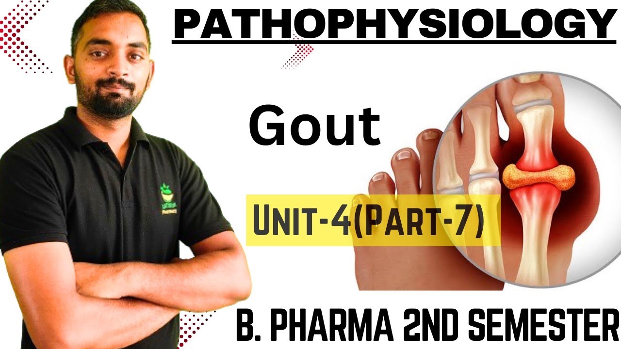 Gout,Pathophysiology,Unit-4(Part-7) B.Pharma 2nd semester - YouTube