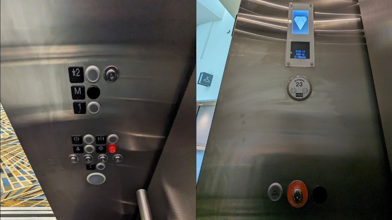 EPIC MOTOR! KONE EcoSpace KSS 600 MRL Traction Elevator at Huntington ...