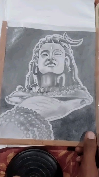 hyper realistic shiv ji drawing // lord shiv drawing #art #trending # ...