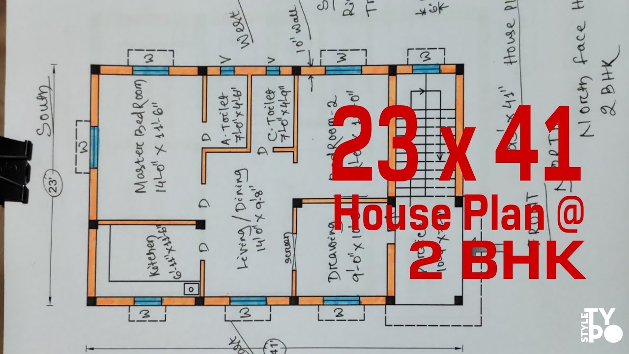 23 x 41 House Plan @2 BHK - YouTube