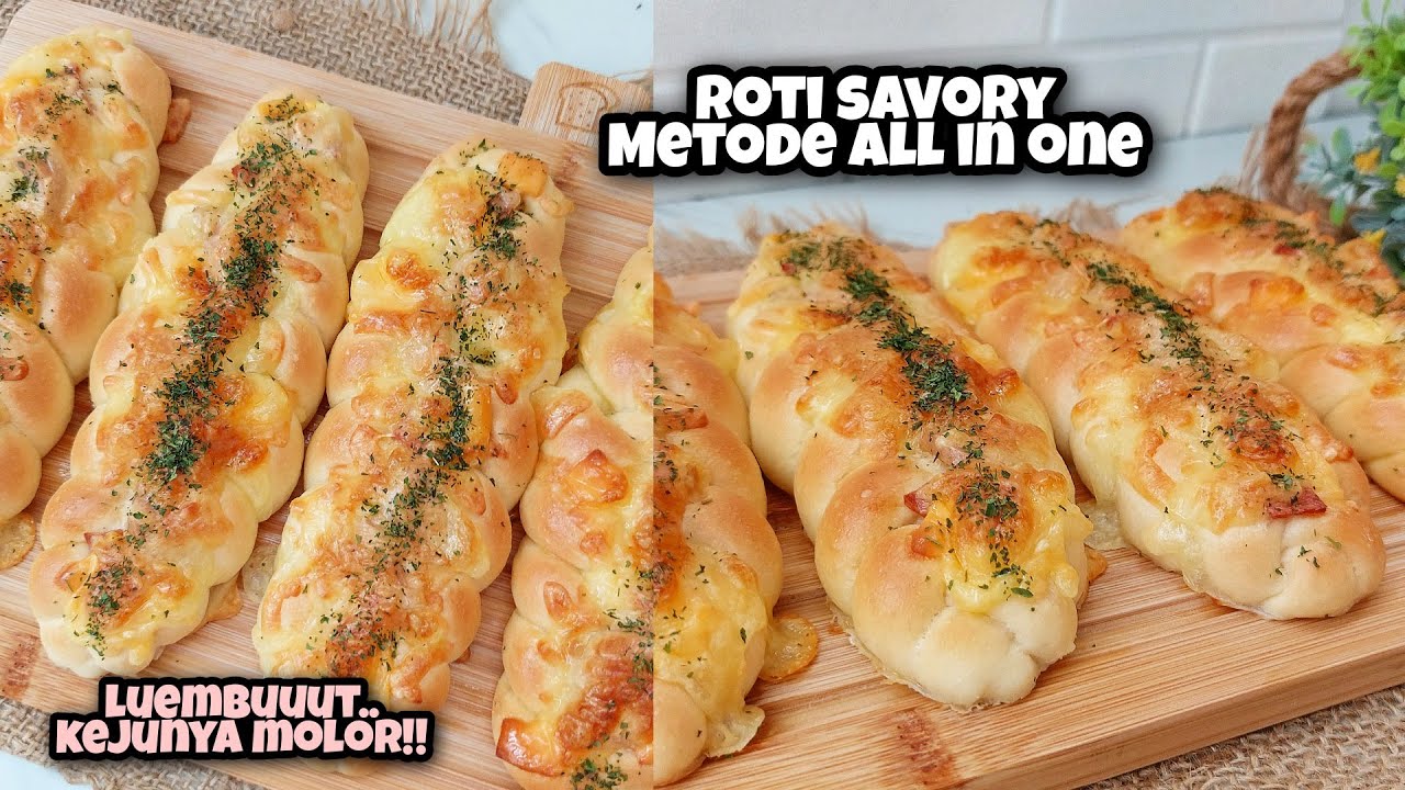 BISA LHO BIKIN ROTI PAKE METODE ALL IN ONE!! ROTI KEPANG TOPPING SMOKED ...