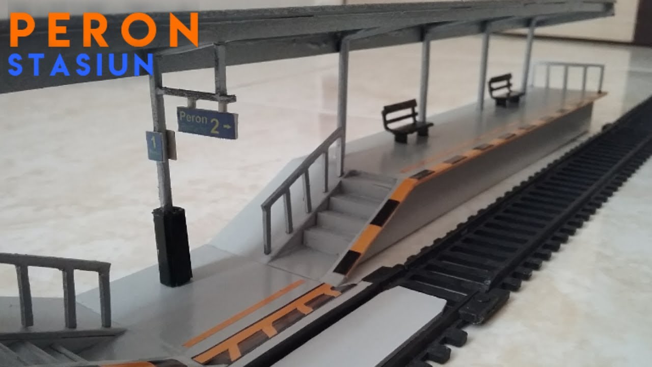 membuat miniatur peron stasiun... - YouTube