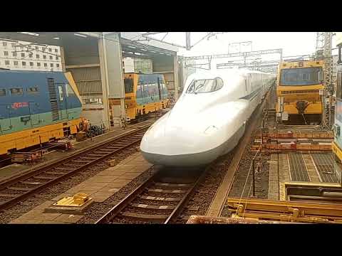 (JR西日本K2編成.名古屋まで各駅と豊橋停車)東海道新幹線・京都に13時32分頃に到着するN700系5000番台16両.ひかり652号東京行 - YouTube