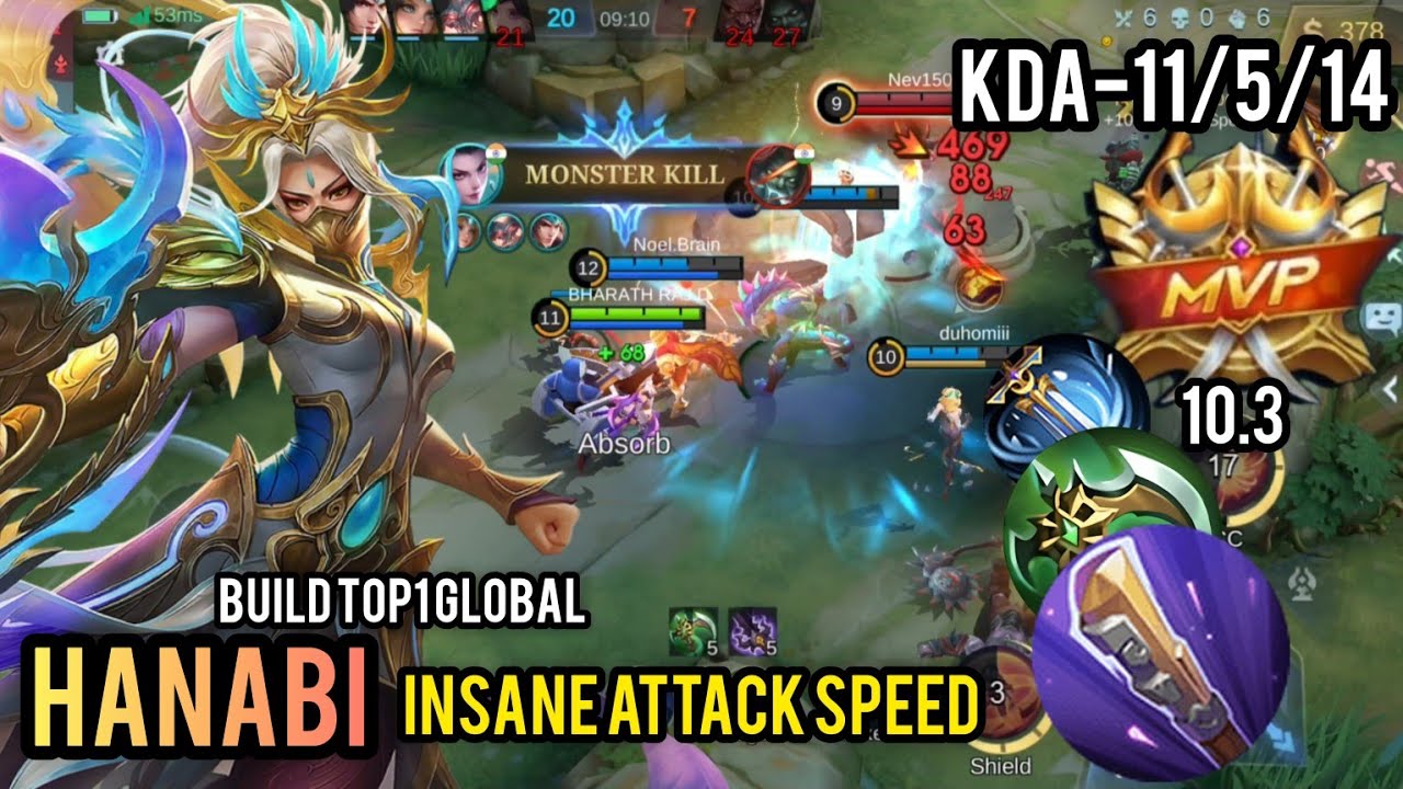 Hanabi high attack speed damage #mobilelegends #hanabi #mm - YouTube
