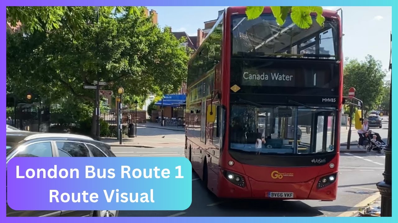 Full Route Visual - Route 1 - Hampstead Heath - Canada Water - YouTube