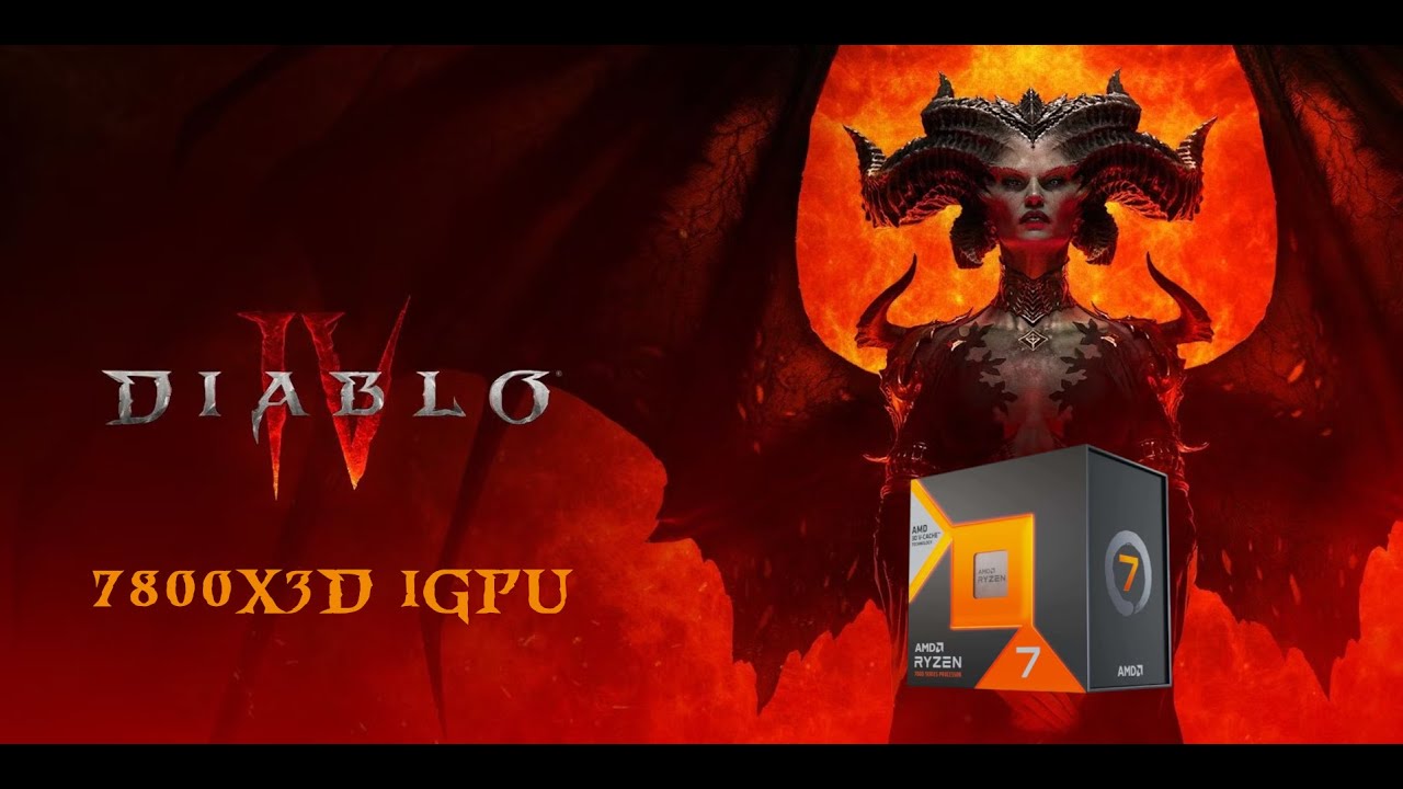 AMD Ryzen 7800X3D iGPU Diabo IV Benchmark (1080p Low settings, FSR 1.0 ...