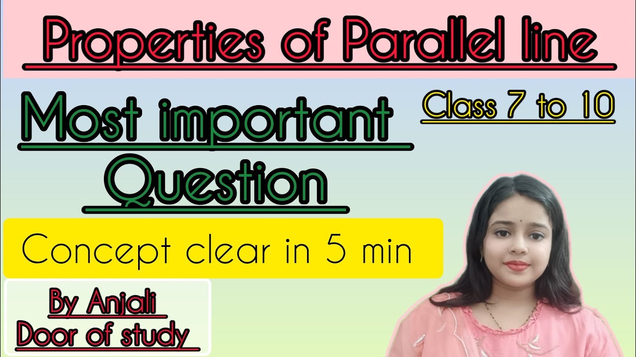Most Important Questions Of Parallel Line|Concept Clear In 5 Min ...