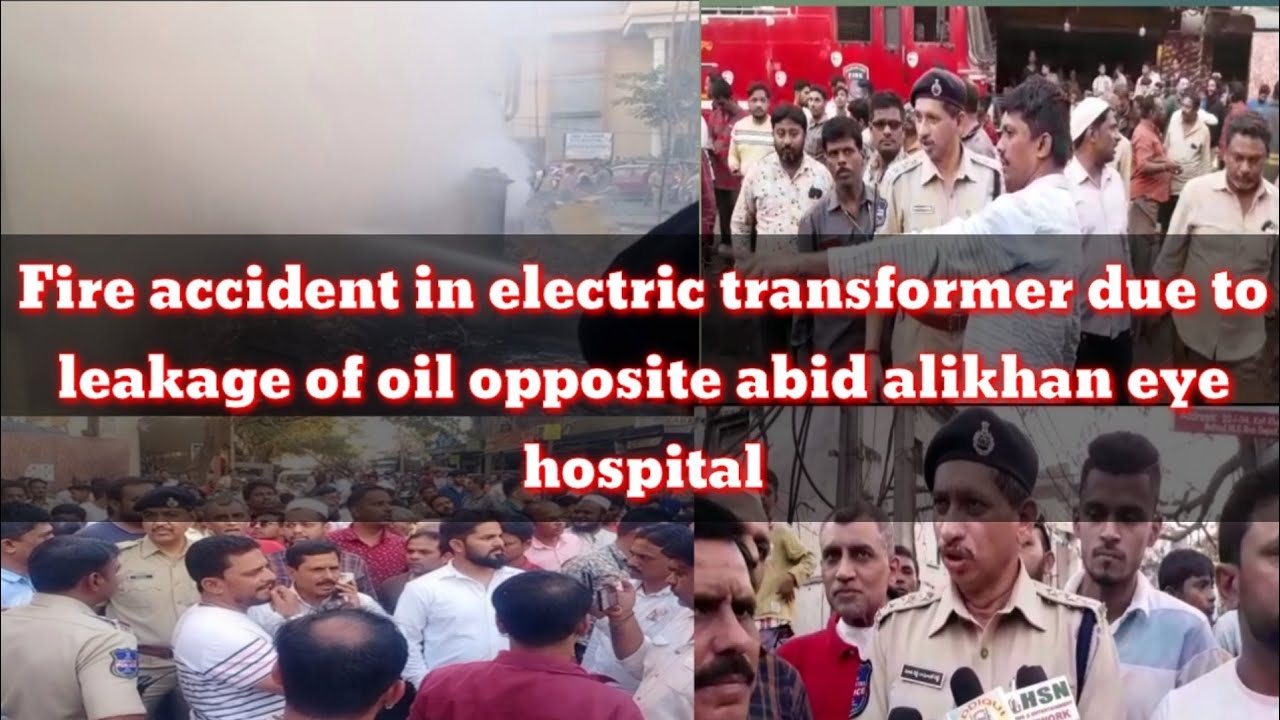 Fire accident in electric transformer due to leakage of oil opposite ...