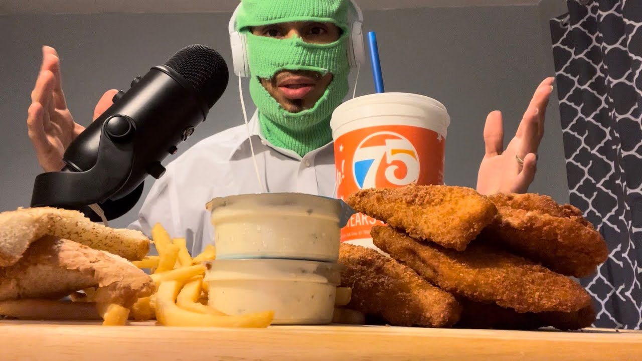 Dairy Queen ASMR Fish Filet Country Basket - YouTube