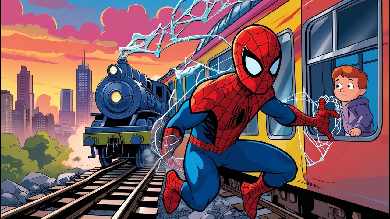Spider-Man’s Train Rescue! | Fun Cartoon Adventure for Kids - YouTube