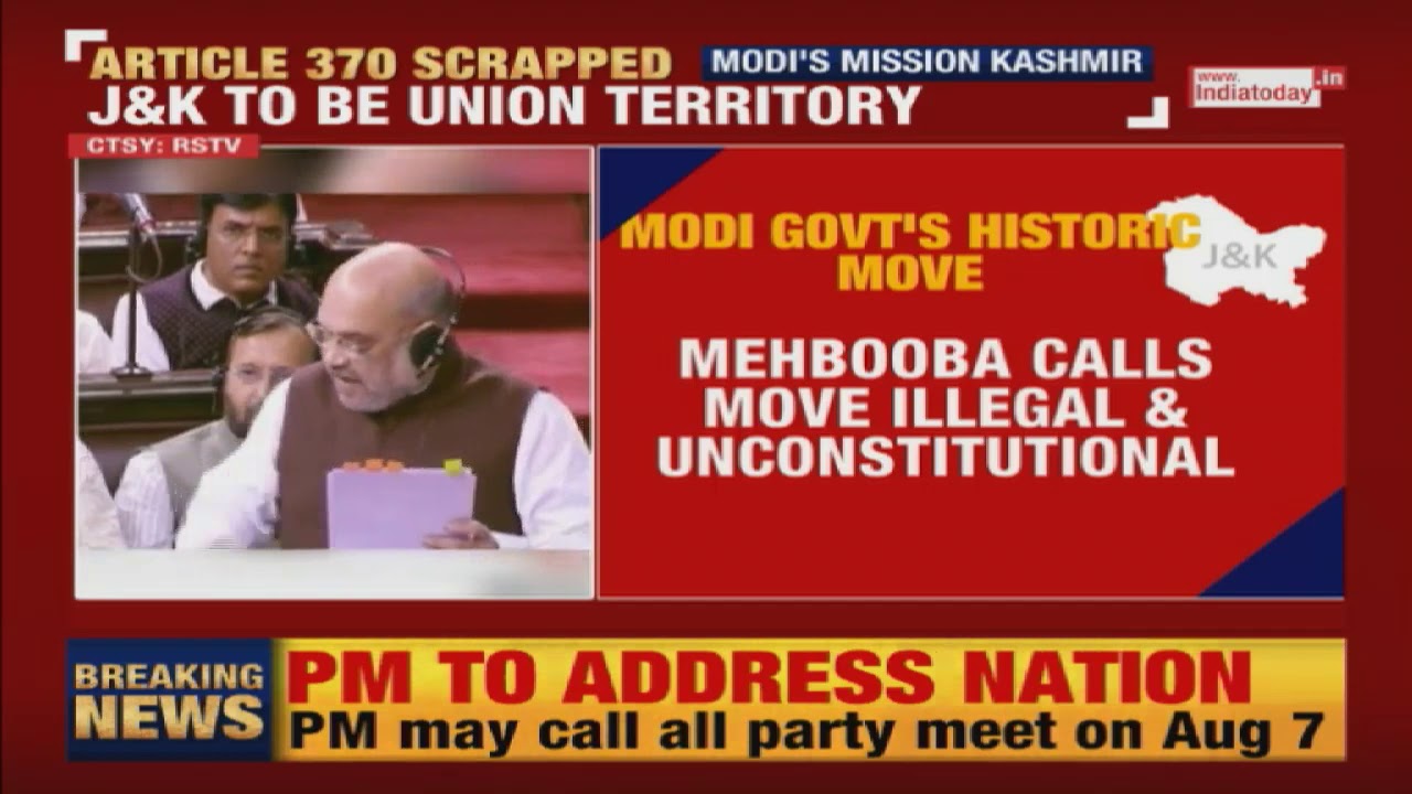 PM And Home Minister To Brief NDA MPs, Mehbooba Mufti Terms 'Darkest ...