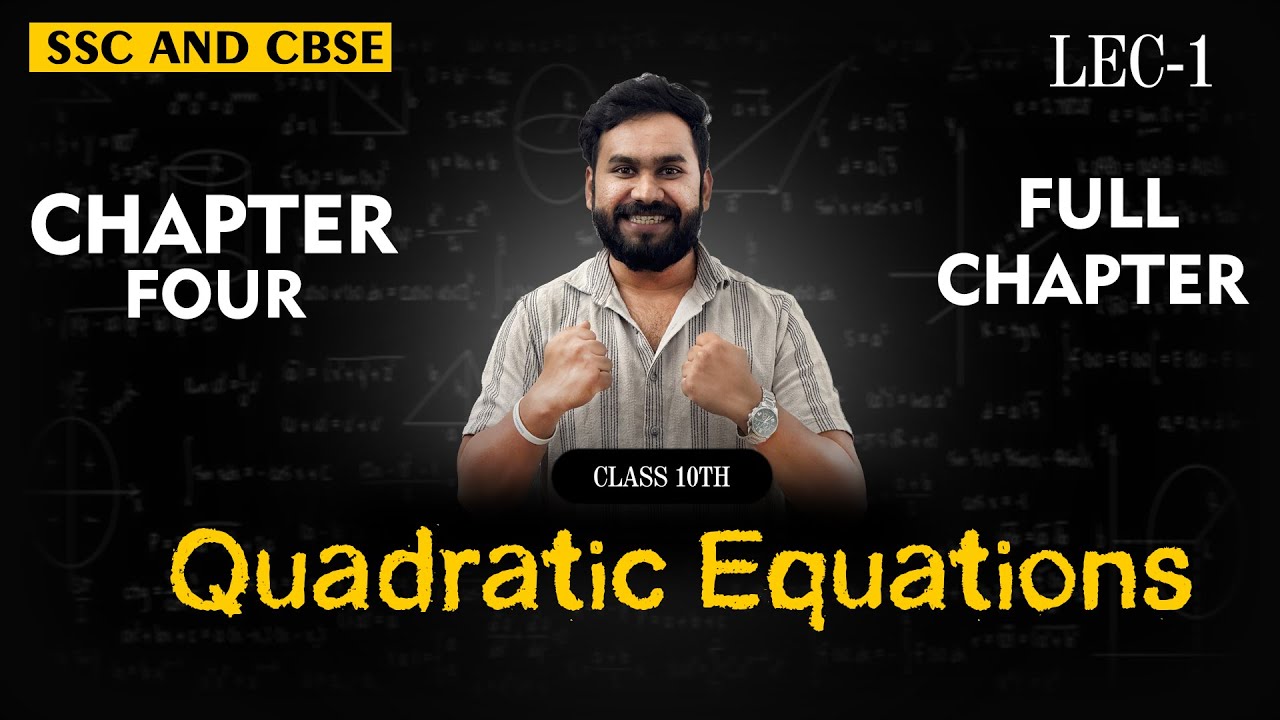 Lecture 1 chapter Quadratic Equation| Factorization Method | Class 10 ...