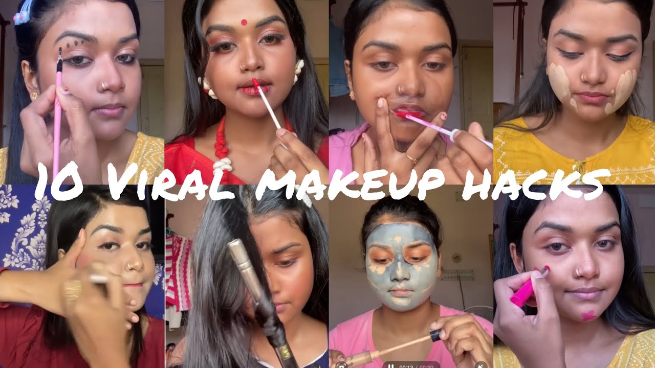 10 viral makeup hacks #viral#viralhacks #makeup #vedio#self - YouTube