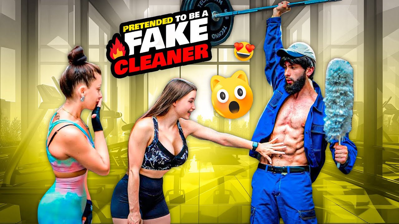 CRAZY CLEANER surprise GIRLS in a GYM prank #2 Aesthetics in public ...