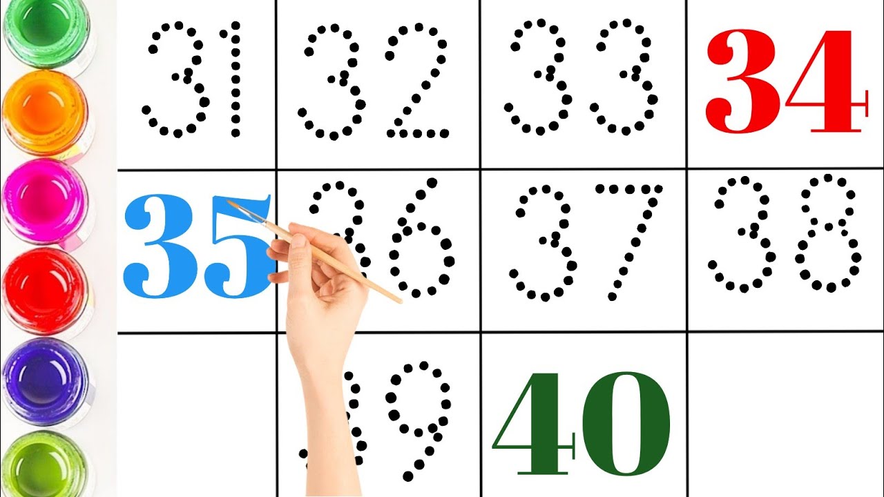 31- 40 Number counting for kids | counting numbers for kids | 123 ...
