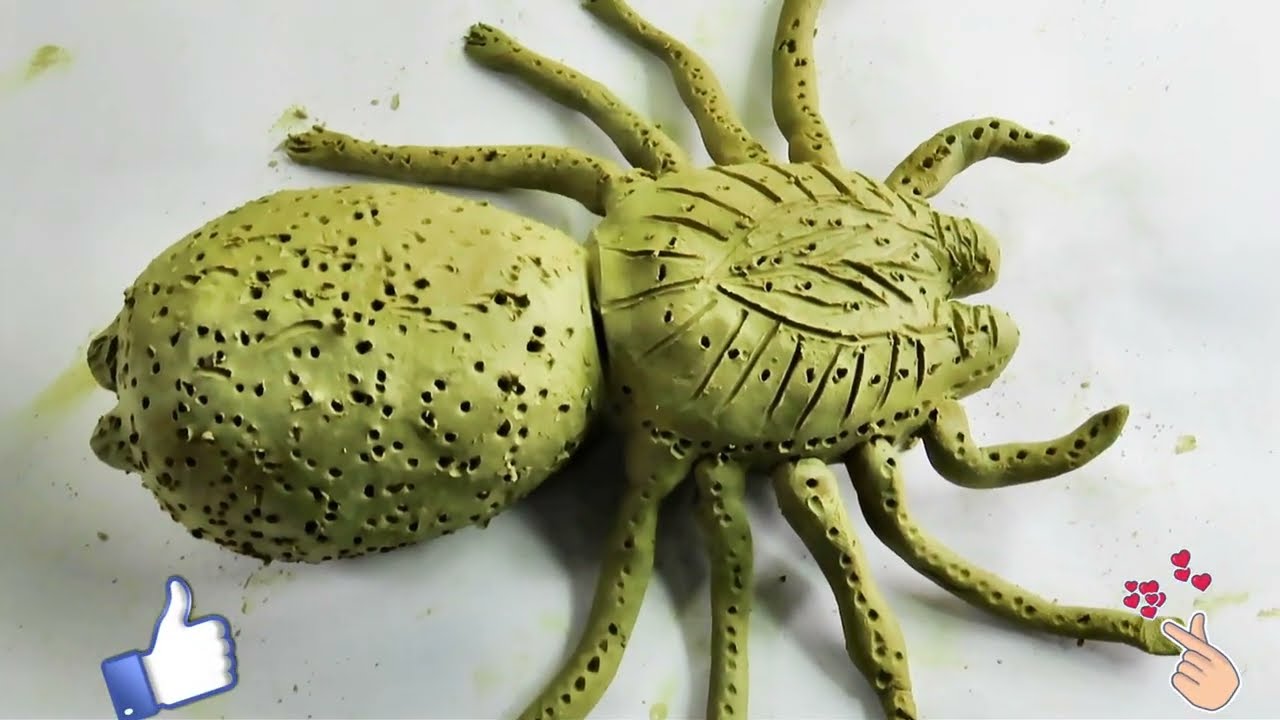 Amazing spider clay build by man's expert using clay and how to make it ...
