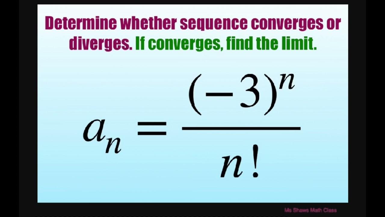 Determine if sequence converges or diverges, if converges find limit ...
