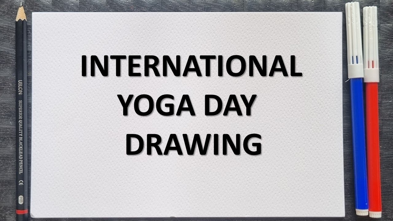 International Yoga Day Drawing Easy || World Yoga Day Drawing || Yoga ...