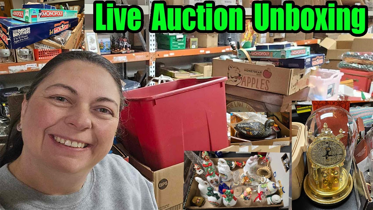 Live Auction Unboxing - come see the vintage antique treasures! - YouTube