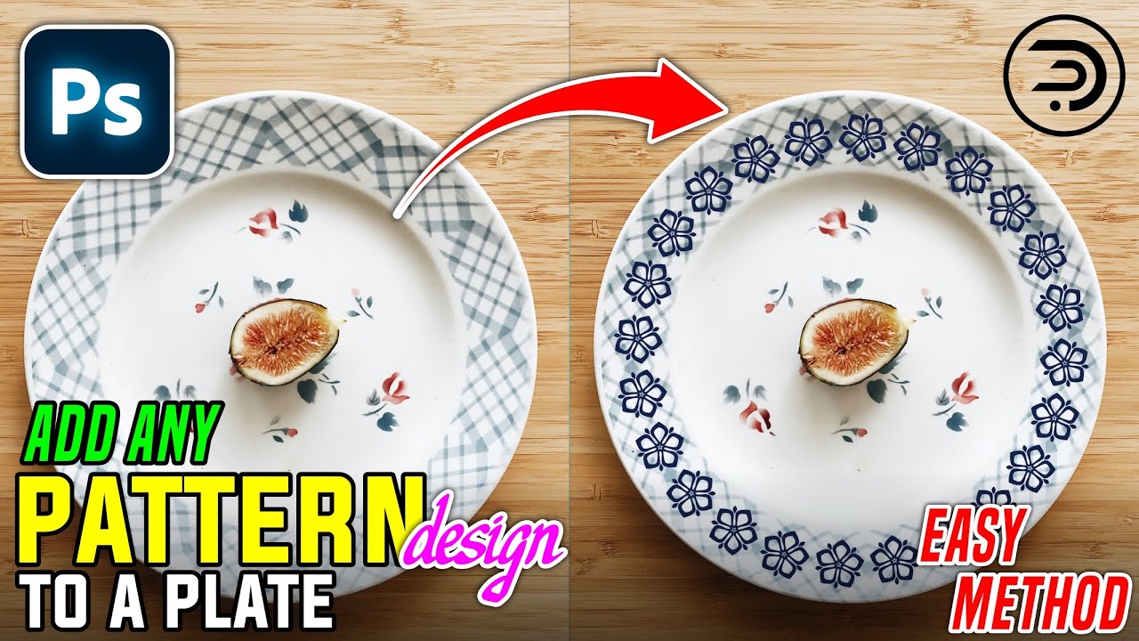 How to add a Pattern Design to the Plate in Photoshop 2024 - YouTube