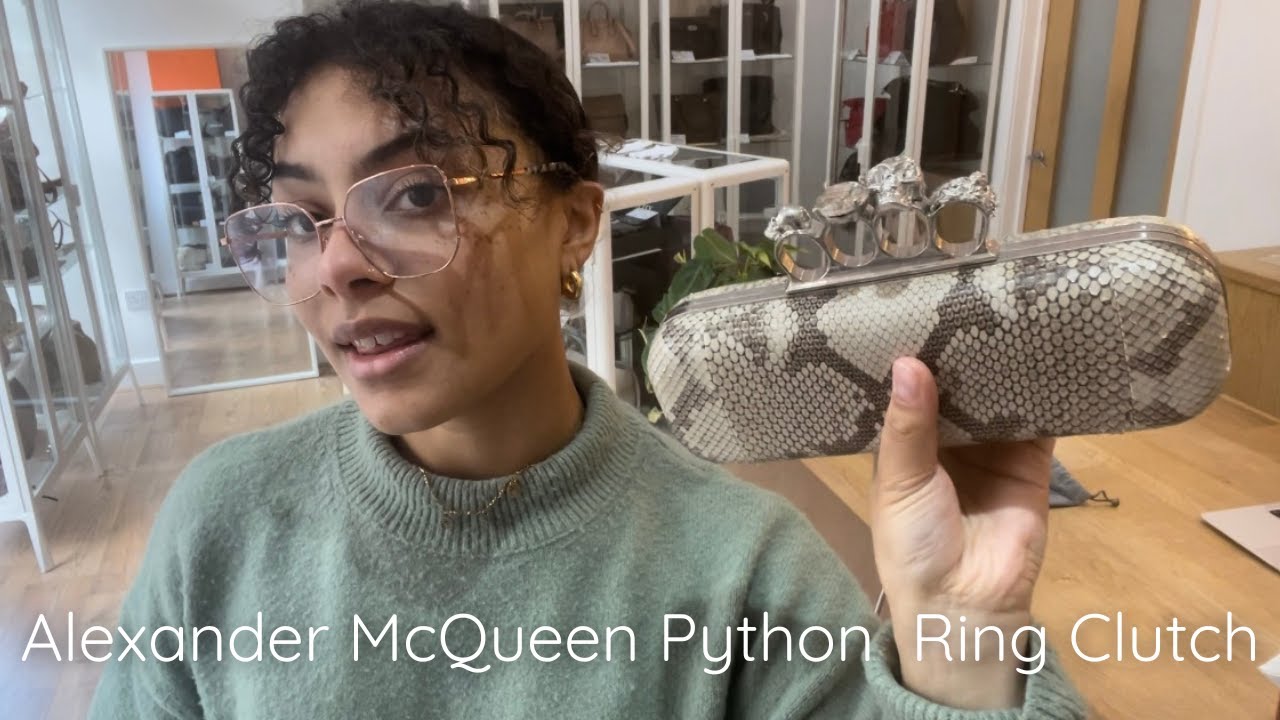 Alexander McQueen Python Clutch Review - YouTube