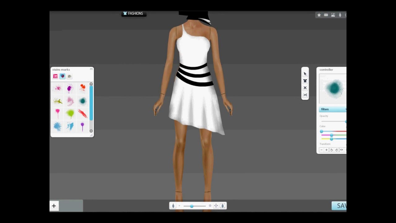Girlsense.com - how to make a beautiful Black and White dress - YouTube