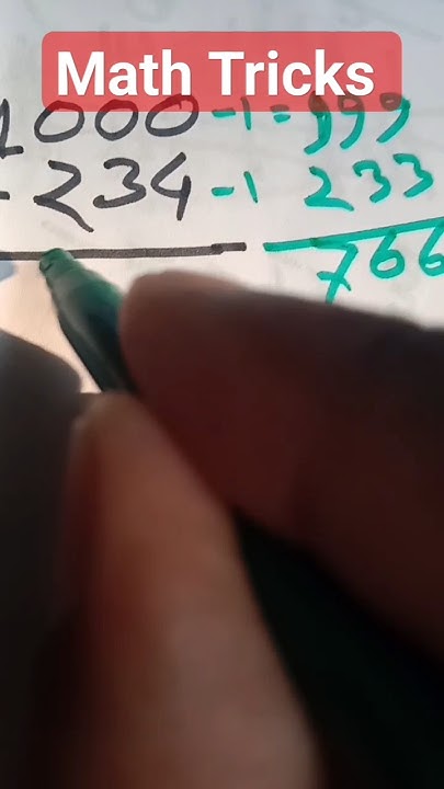 Easy Substraction #math #shorts - YouTube