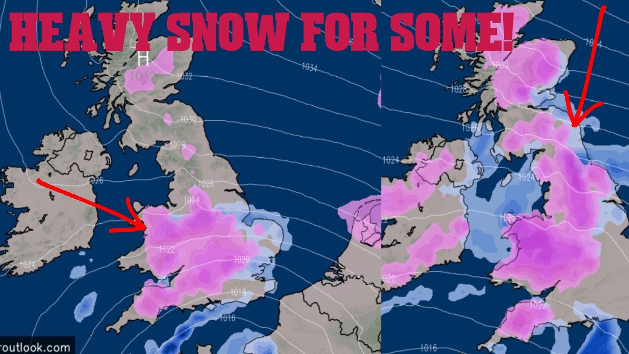 Heavy Snow for some! Snow Watch UK Weather Forecast - YouTube