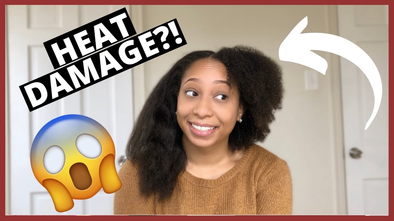 HEAT DAMAGE?! What happened after straightening my natural 4C hair ...