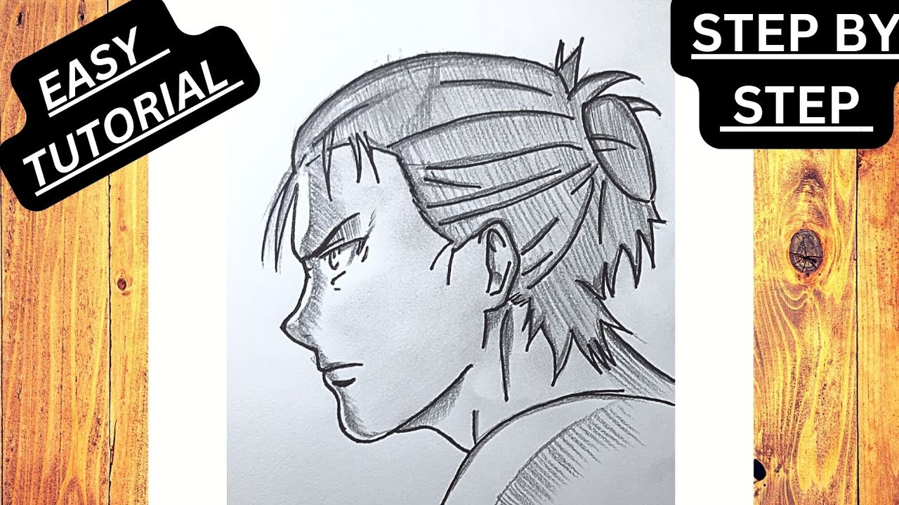How to draw Eren Yeager easy / Easy anime drawing// Easy anime sketch ...