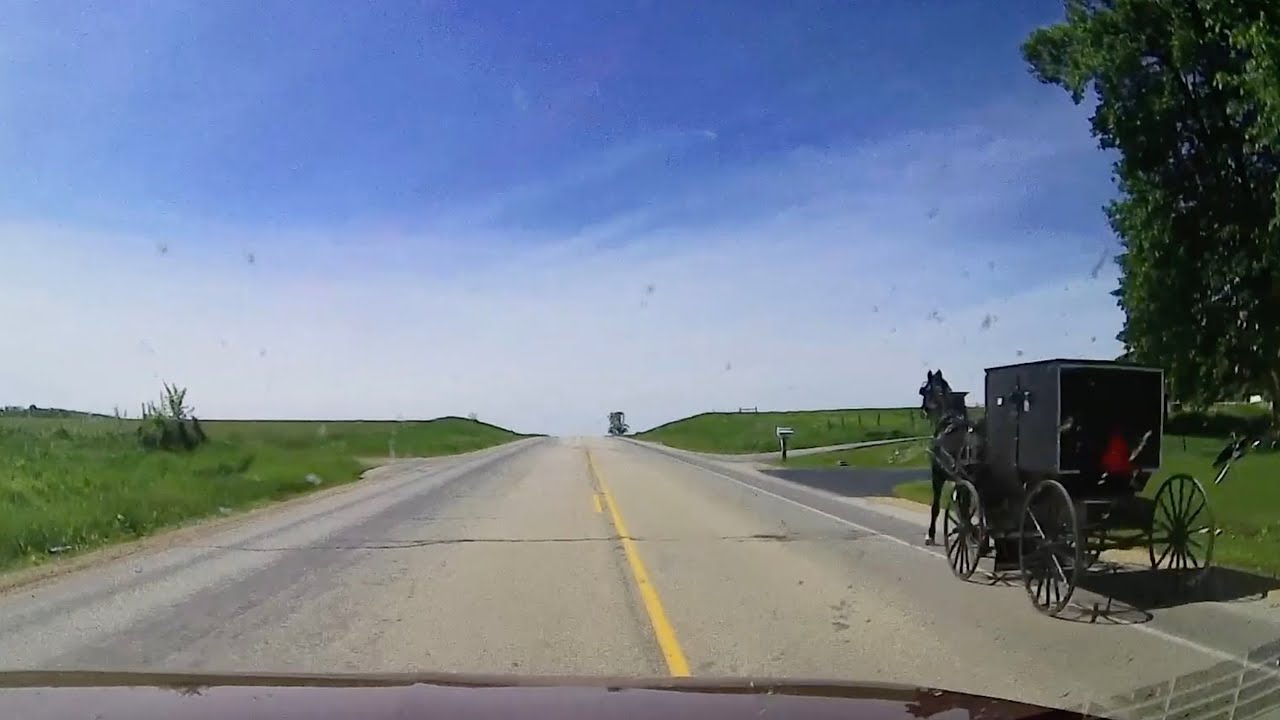 Driving in the US: Amish Country, Kingston and Dalton, WI - YouTube