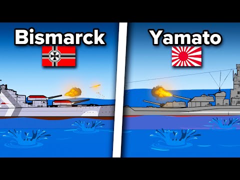 Bismarck VS Yamato | Battleship Animation