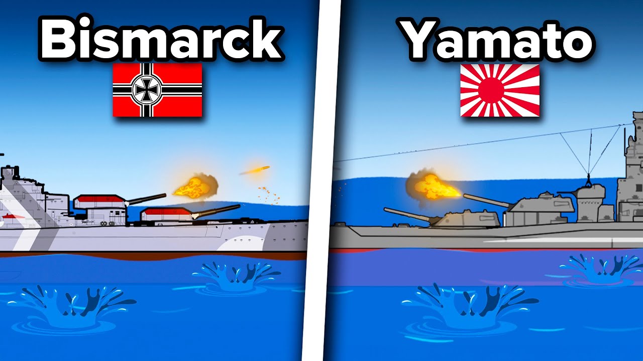 Bismarck VS Yamato | Battleship Animation - YouTube