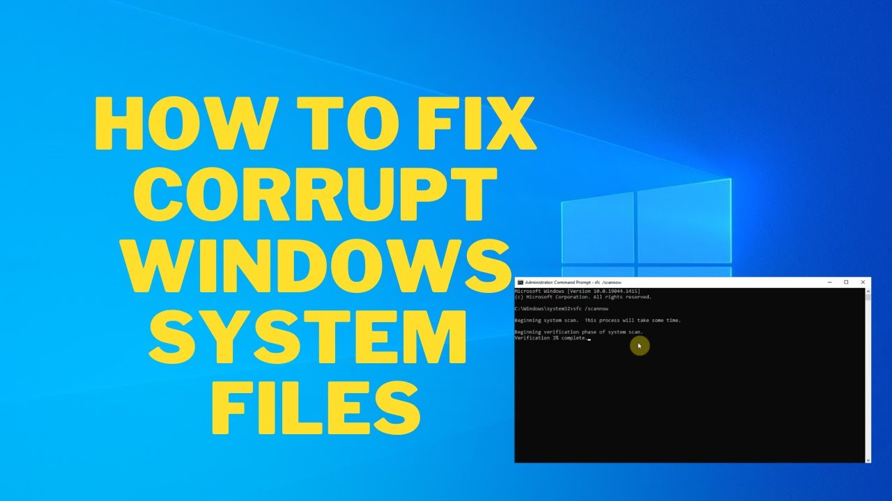 How to Fix corrupt system Files in Windows PC | How to Fix Corrupt ...