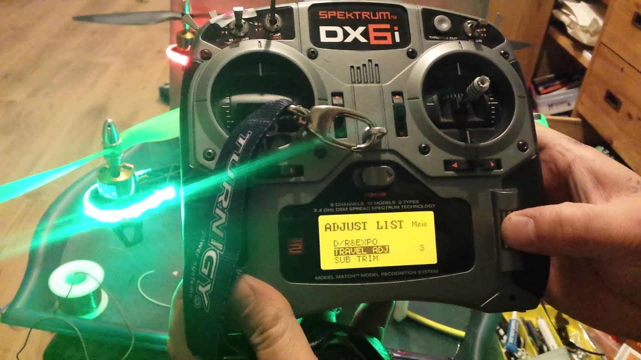 Dx6i gimbal tilt extra channel. - YouTube