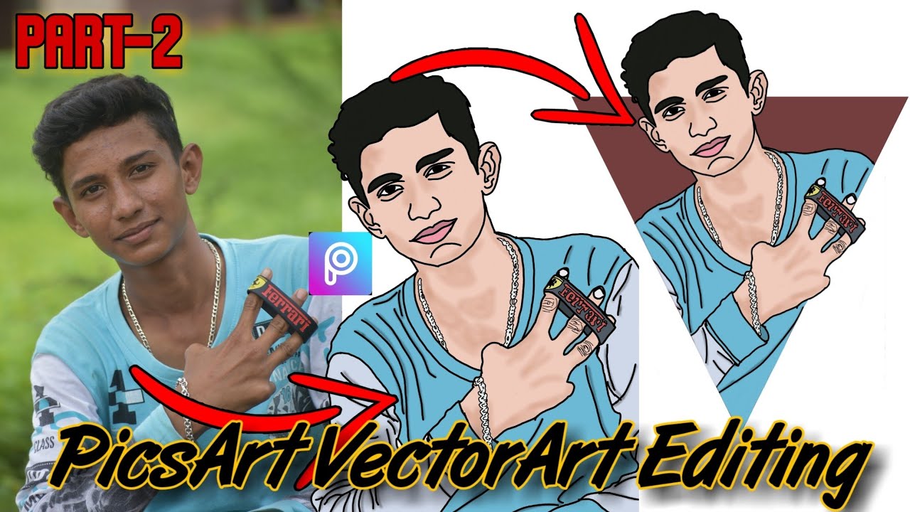 VECTORART EDITING TUTORIAL | USING BY PICSART | SIMPLE VECTORART ...
