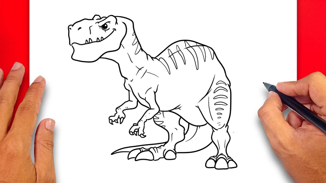 How to draw Allosaurus - Dinosaurs Drawing - YouTube