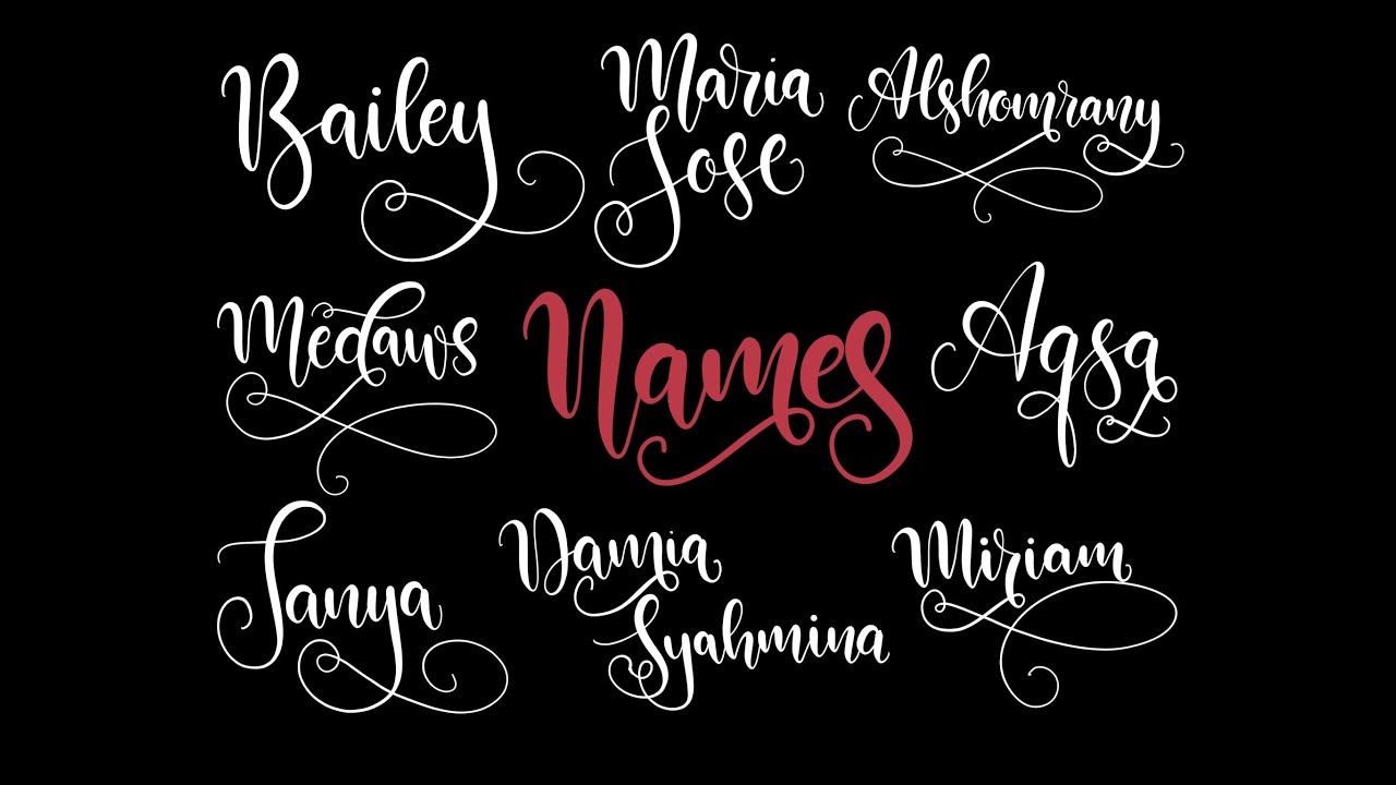 Lettering Names (no. 3) iPad Pro & Procreate - YouTube