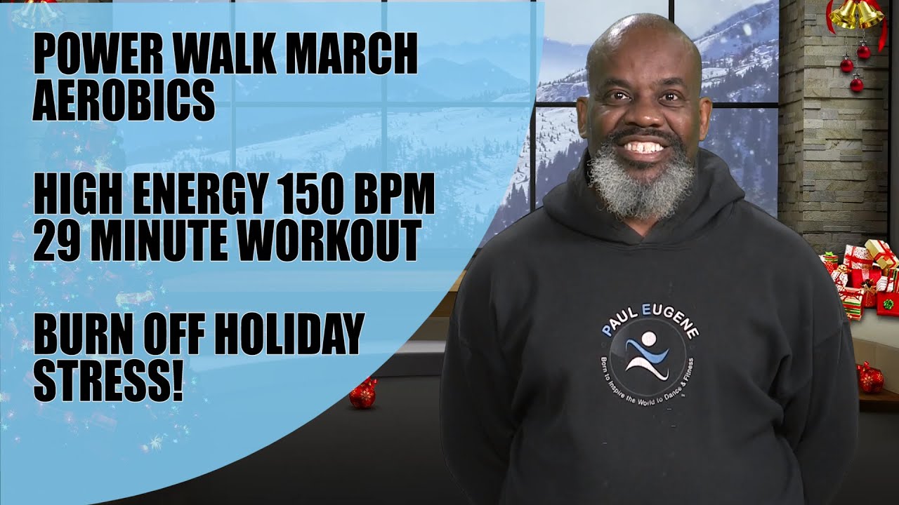 Holiday Stress? 29 Minute Power March Walk Hi Lo Aerobics | 150 BPM ...