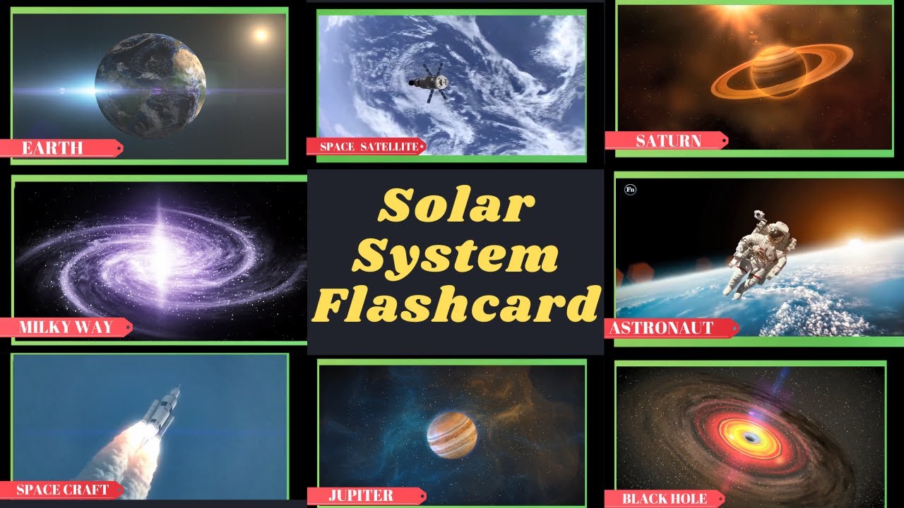 SOLAR SYSTEM, Universe and Planets Flashcards - Kids vocabulary - Learn ...