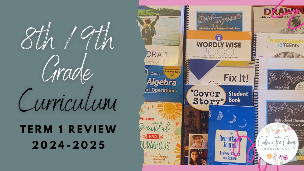 8TH / 9TH GRADE HOMESCHOOL CURRICULUM UPDATE | Term 1 Review | Math ...