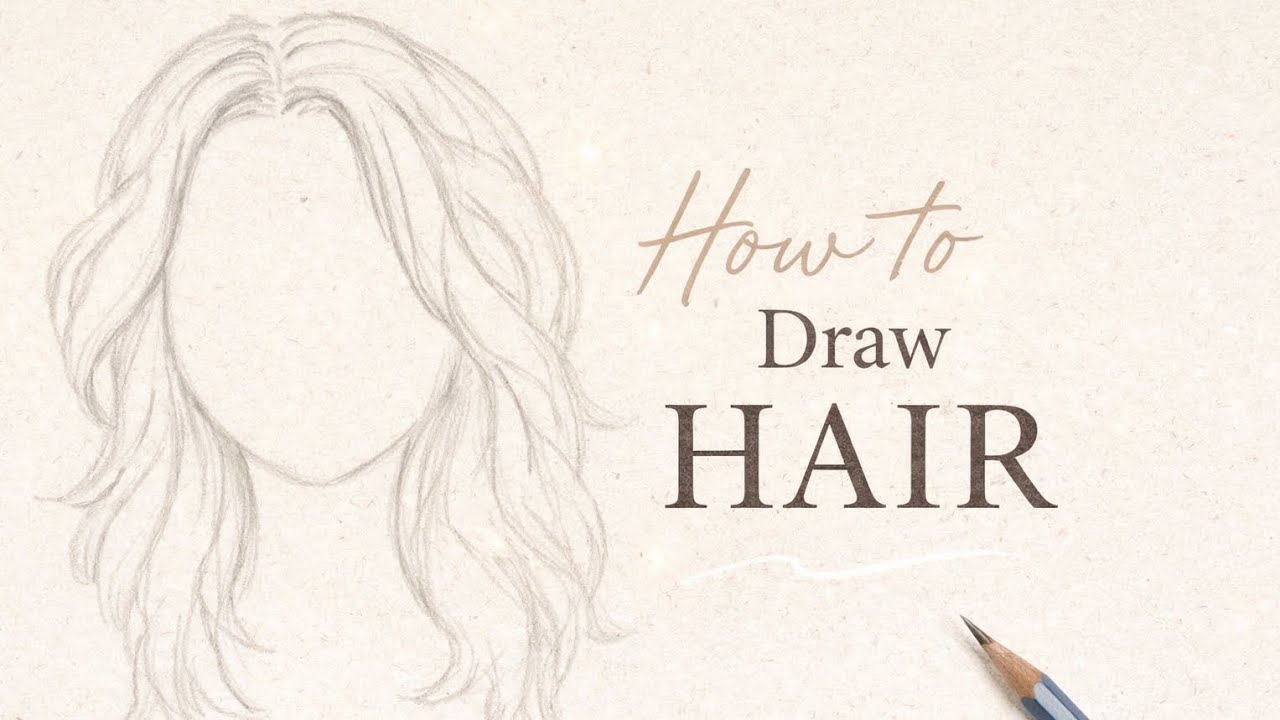 How to draw hair simple and easy way ️🥰 | step by step| beginner ...
