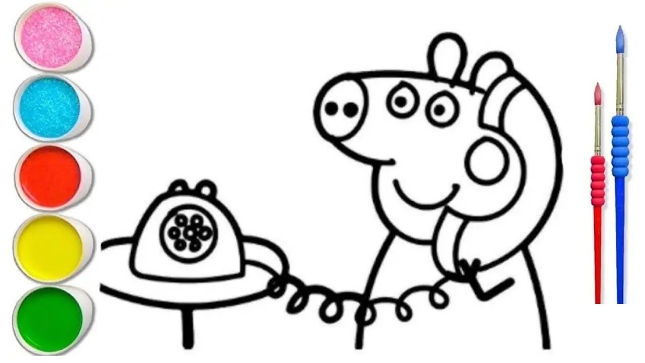How to draw Peppa pig easy step-by-step, - YouTube