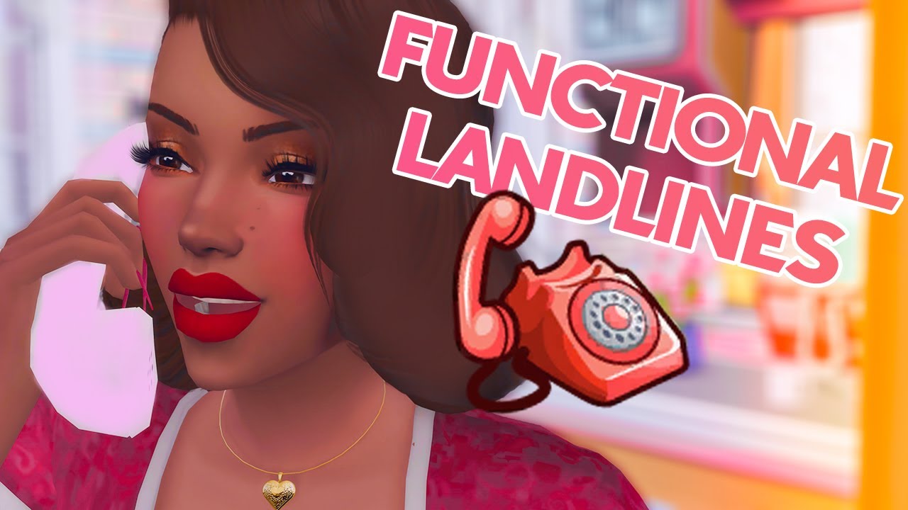 2 FUNCTIONAL LANDLINE PHONE MODS! | The Sims 4 - YouTube