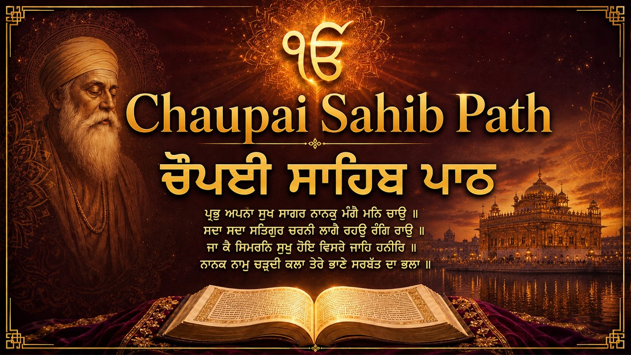 Chaupai Sahib Full Live Path | Nitnem | Gurbani Shabad Kirtan Live ...