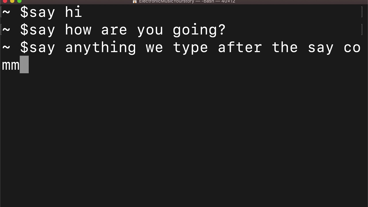 How to say words and phrases [Beatboxing in macOS Terminal] - YouTube