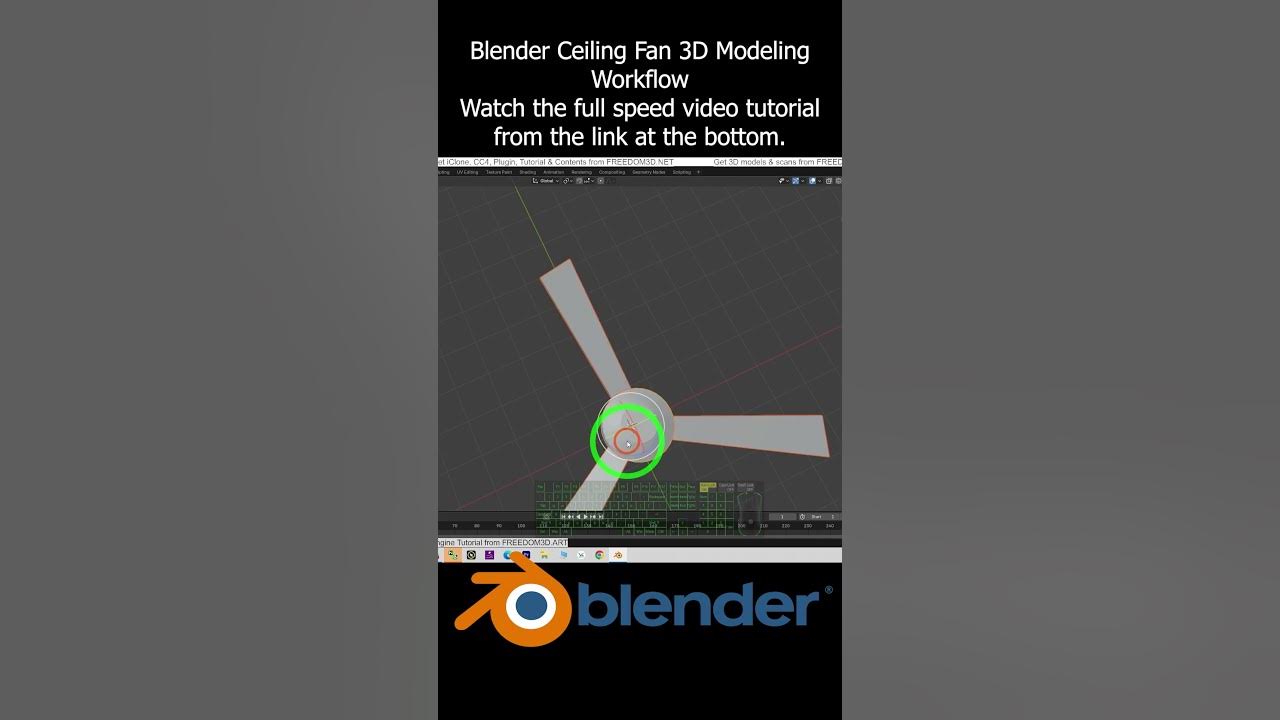Blender Ceiling Fan 3D Modeling Workflow #blender #ceilingfan #fan #3dmodeling #tutorial # ...