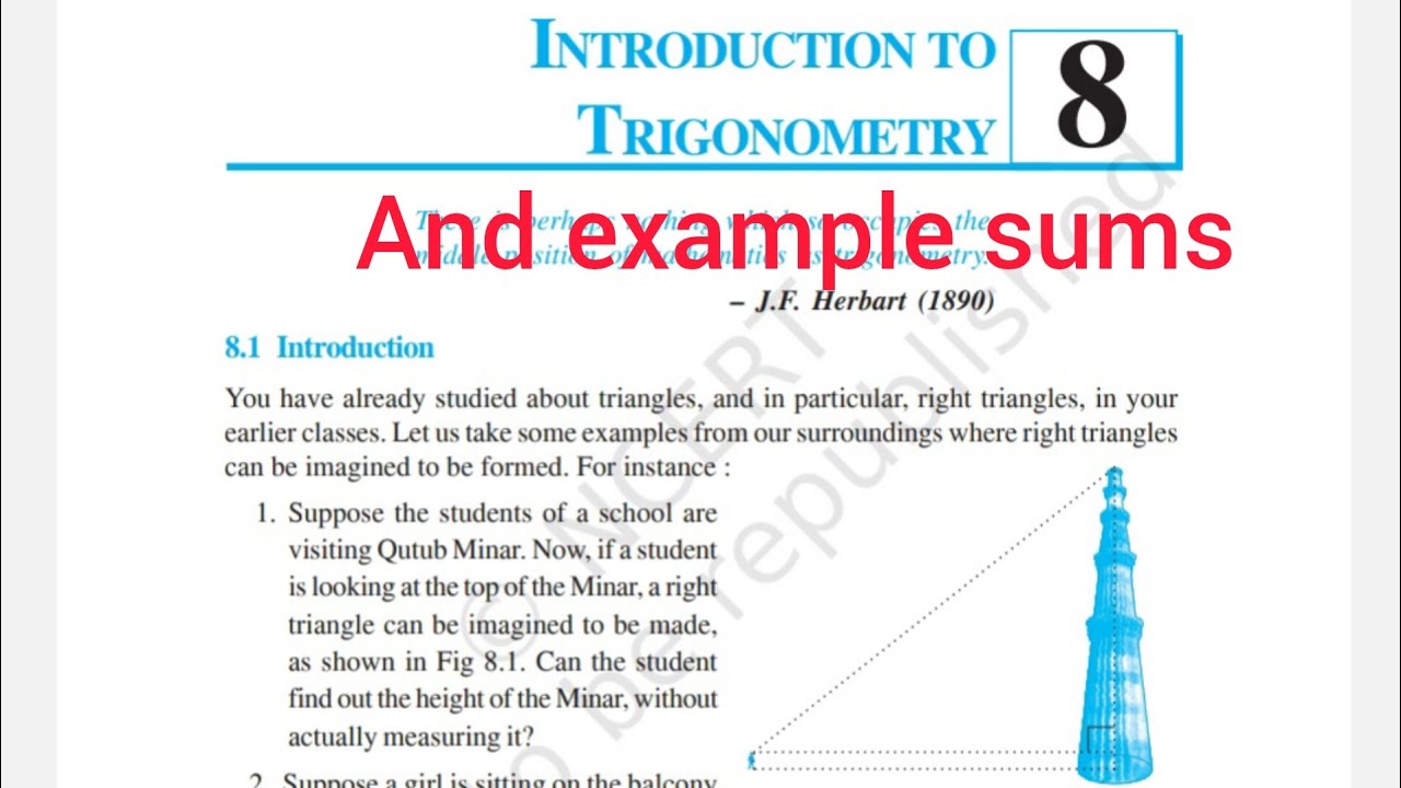 Introduction To Trigonometry and example sums#maths #class 10th #learn ...