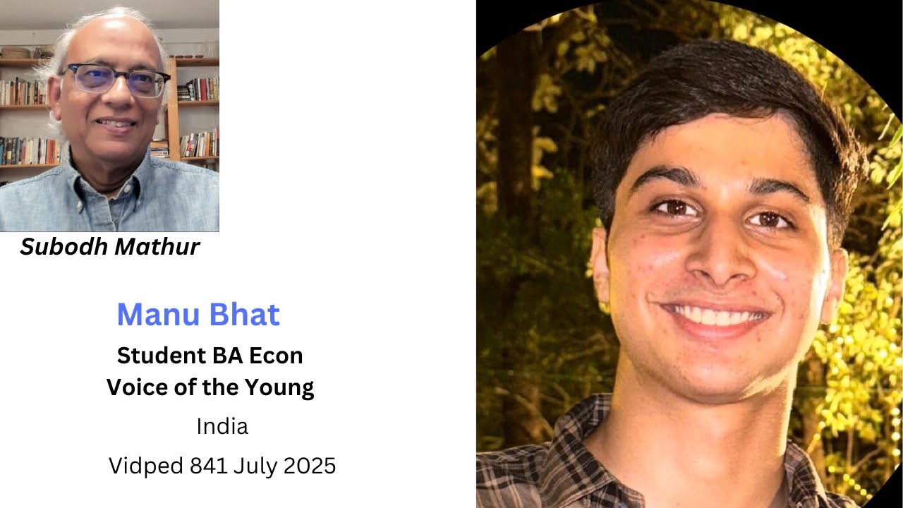 Manu Bhat India Student BA Economics Voice of the Young Vidped 841 July ...