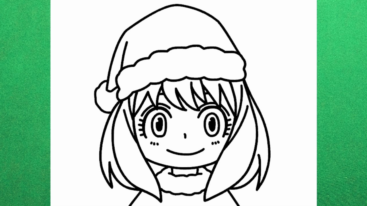 How to draw Anya Forger Spy x Family christmas - YouTube